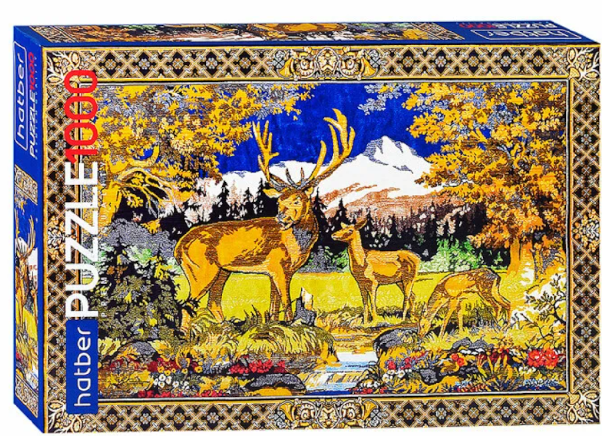 Пазлы 1000 деталей. Ковер СССР. Олени (Premium) 1000ПЗ2_30548, (Хатбер-М)