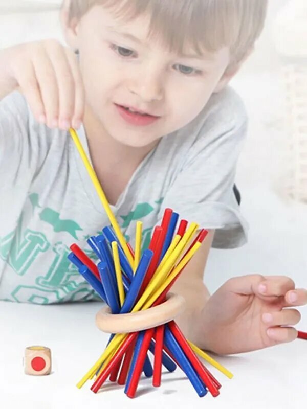 Игра настольная "Веретено" Mikado Janod, для 2-3 игроков, натуральное дерево, 27 палочек