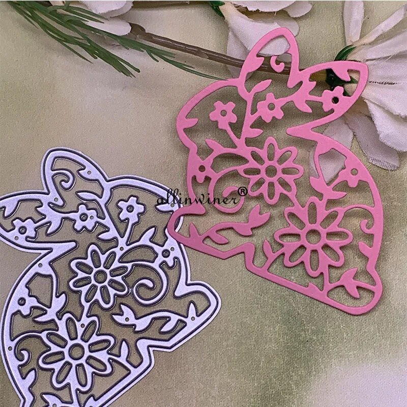 Металлические трафареты для скрапбукинга "Кролик"