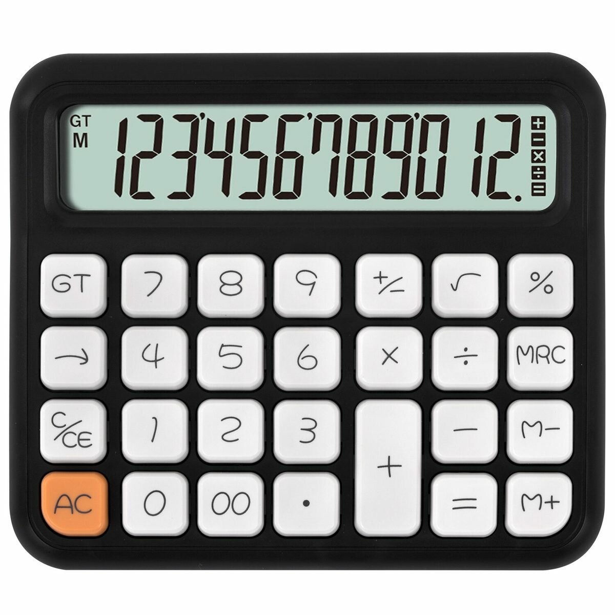 Калькулятор настольный Brauberg KW-1000-BK, 12-разрядный, 3D-кнопки, черный (272956), 10шт.