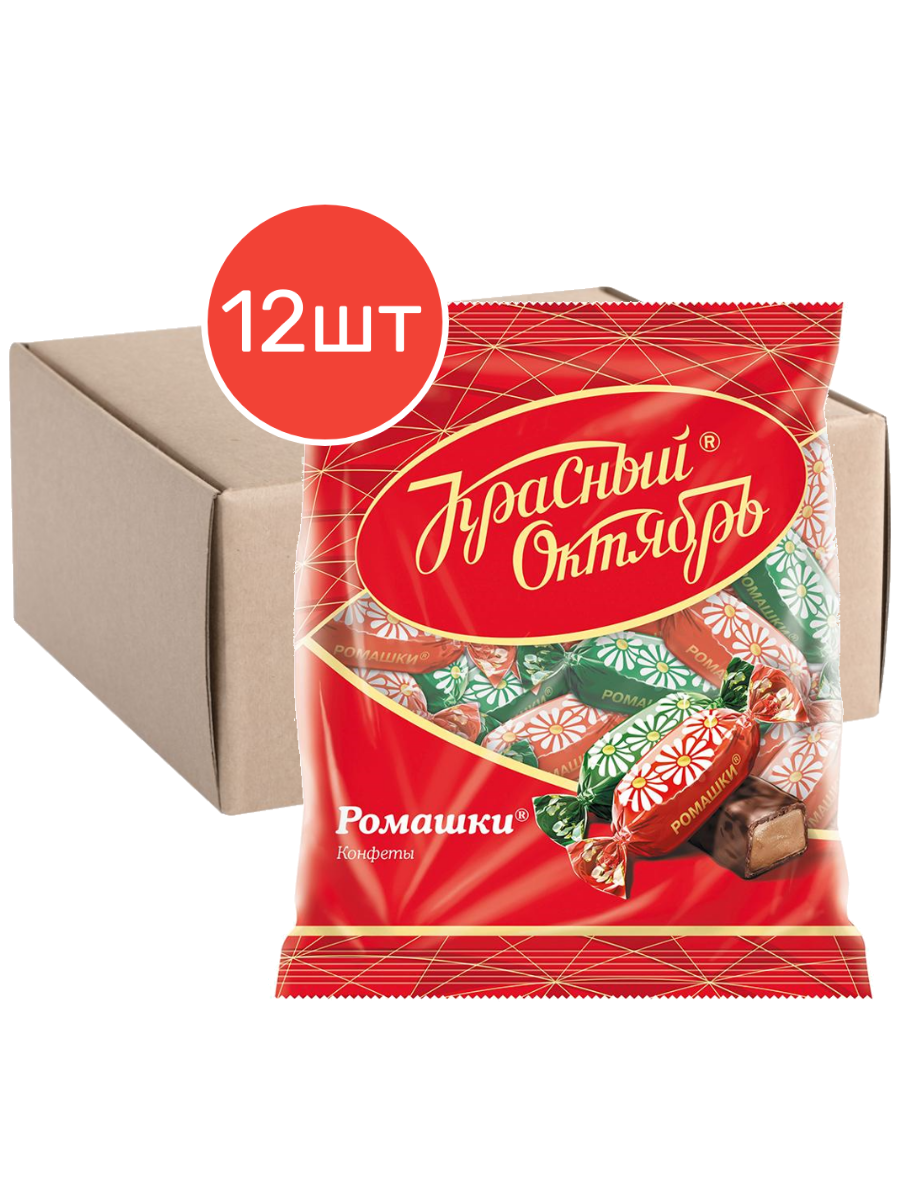 Конфеты Ромашки Красный октябрь, 250г 12шт