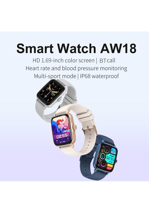 1,69-дюймовый HD-экран с функцией Bluetooth-звонков, IP68, срок службы батареи 2 недели, большой экран, специальный циферблат, зеленые умные часы (гарантия импортера)