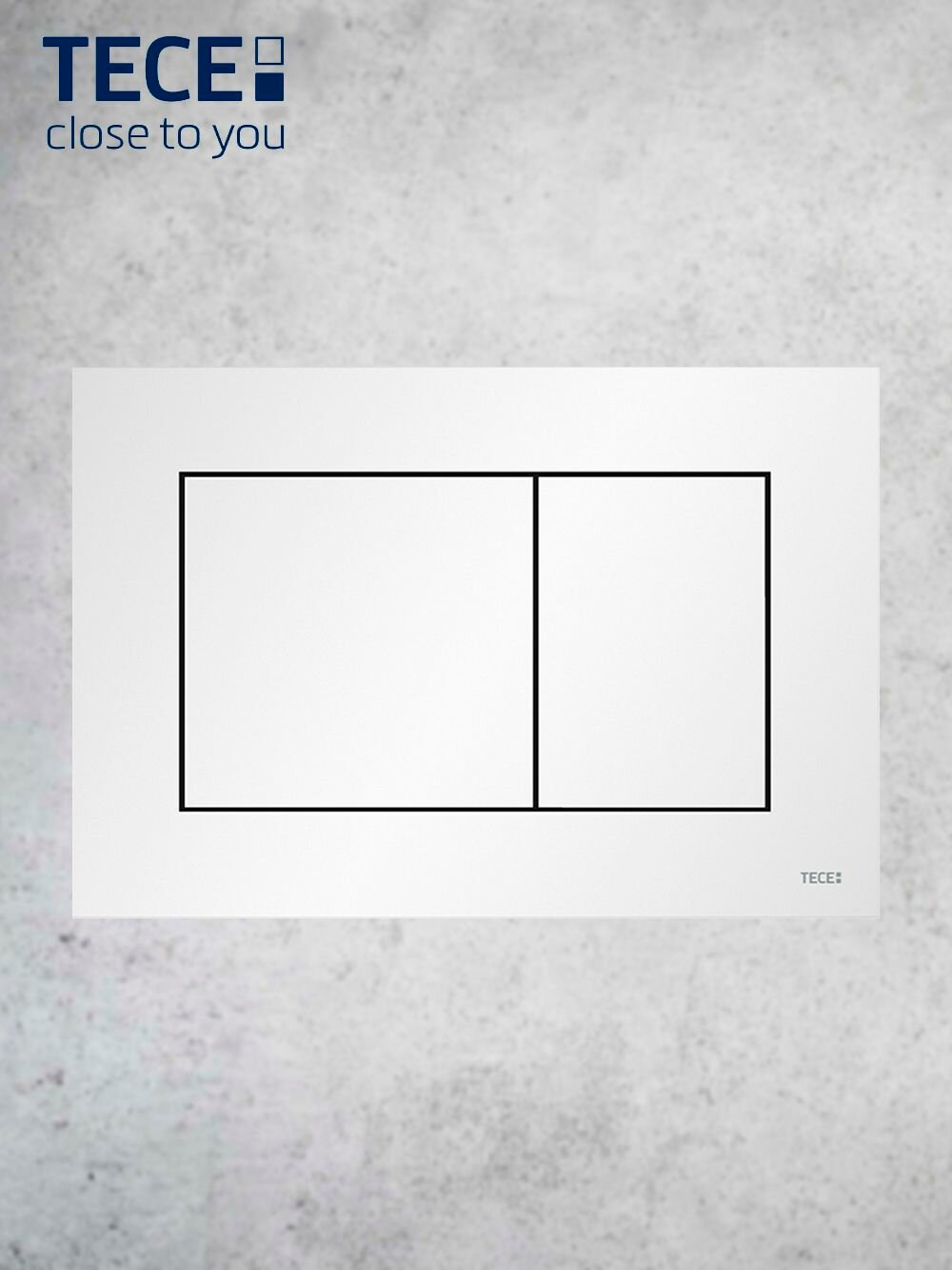 Кнопка смыва унитаза TECE TECEnow с двумя клавишами белая матовый 9240417