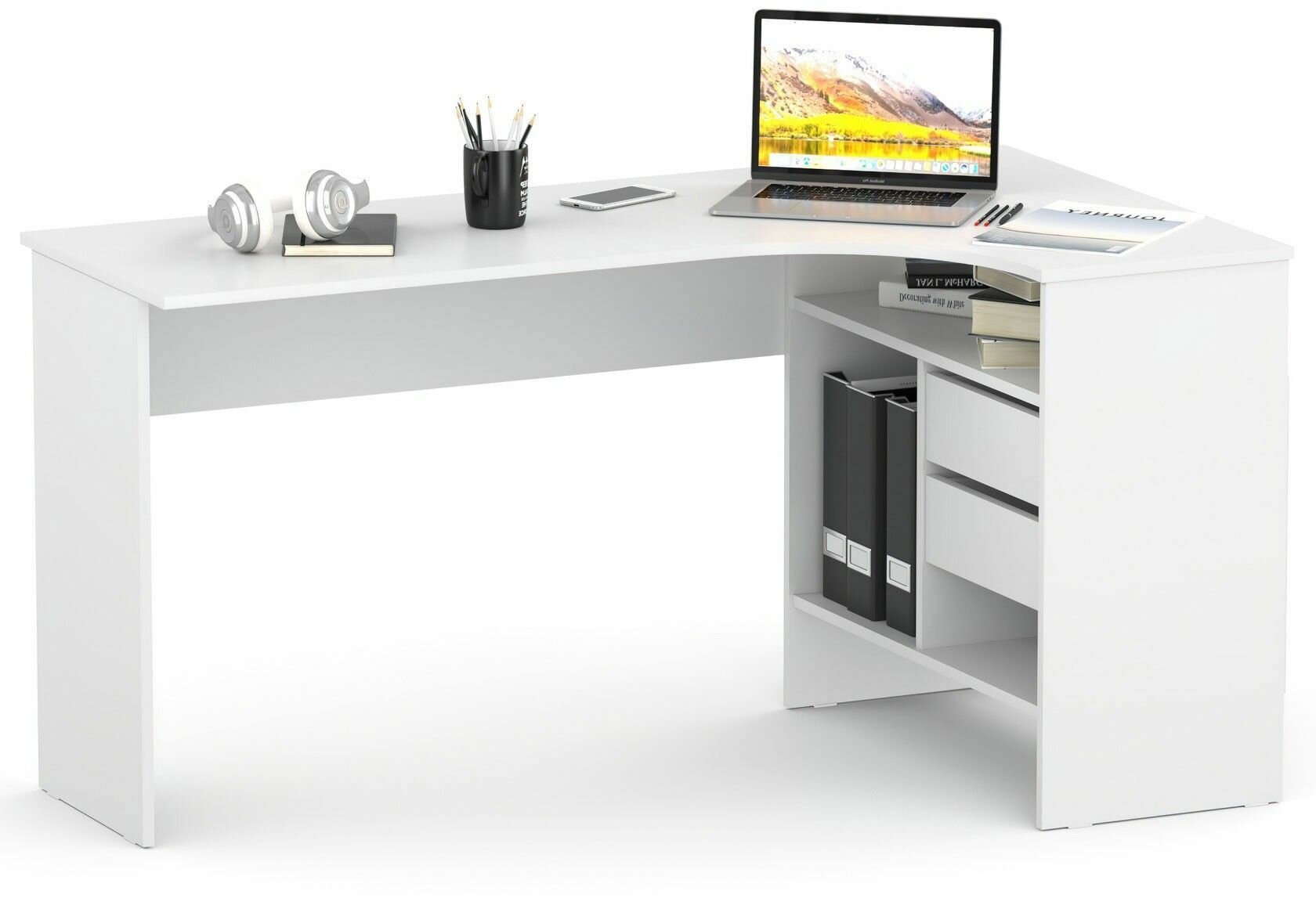 Стол компьютерный сокол СПм-25 145x74x81см, белый