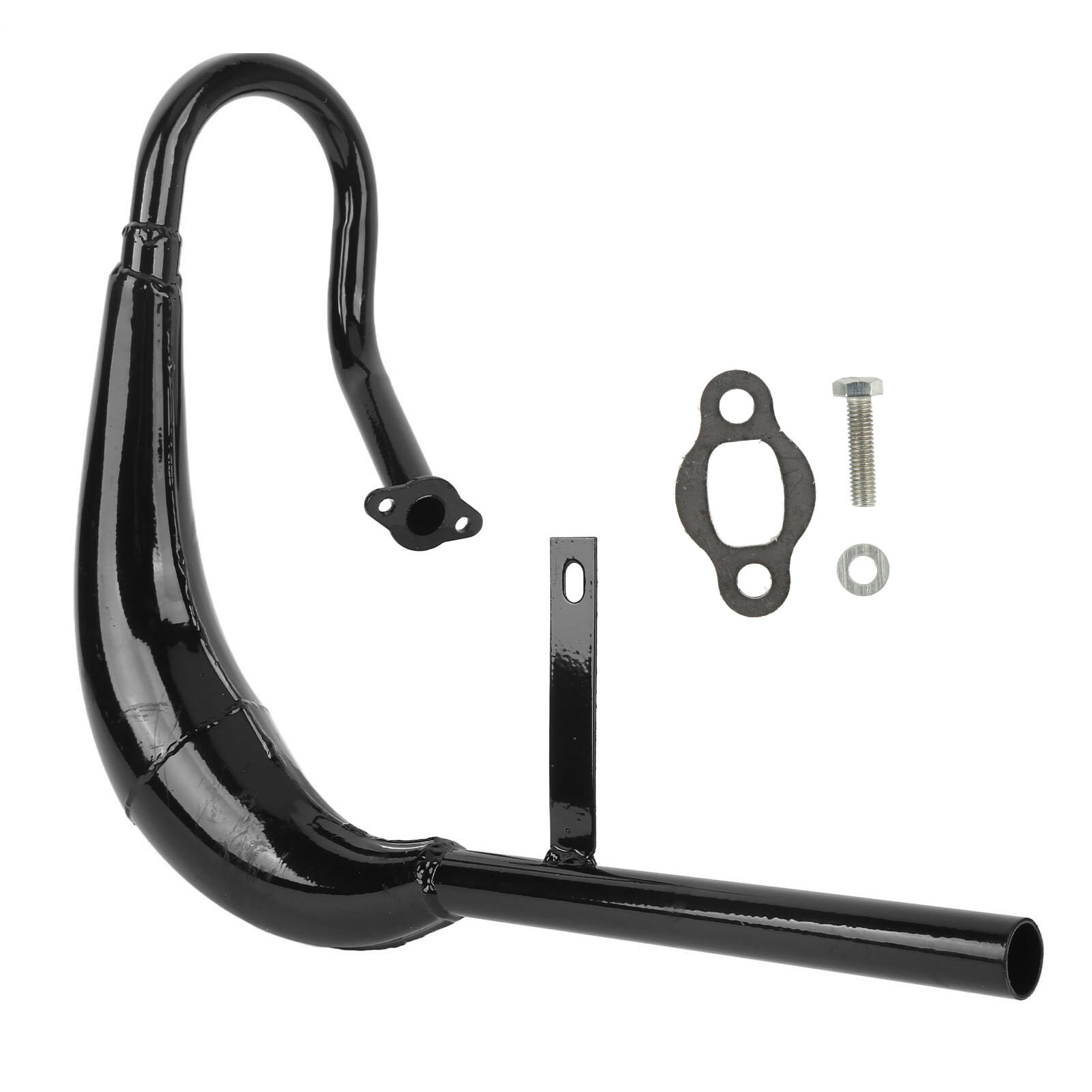 Выхлопная труба мотоцикла 40 мм, алюминиевый сплав, шумоподавление, с прокладкой глушителя для электровелосипеда, черная