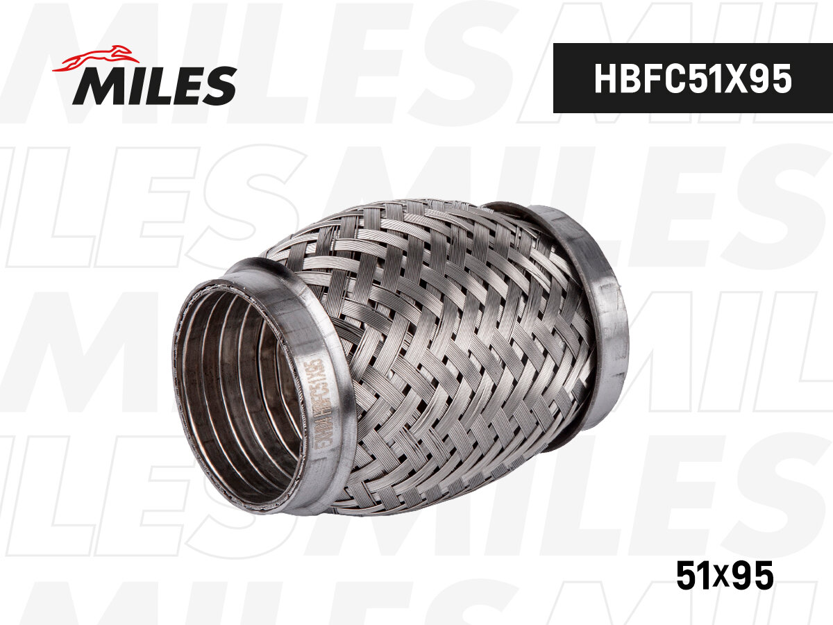 MILES Труба гофрированная (гофра) внутренним металлорукавом 51X95 HBFC51X95