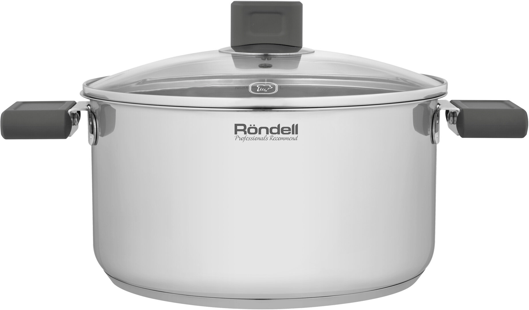 Кастрюля 5.1л Rondell Quadro RDS-1597, нержавеющая сталь, с крышкой