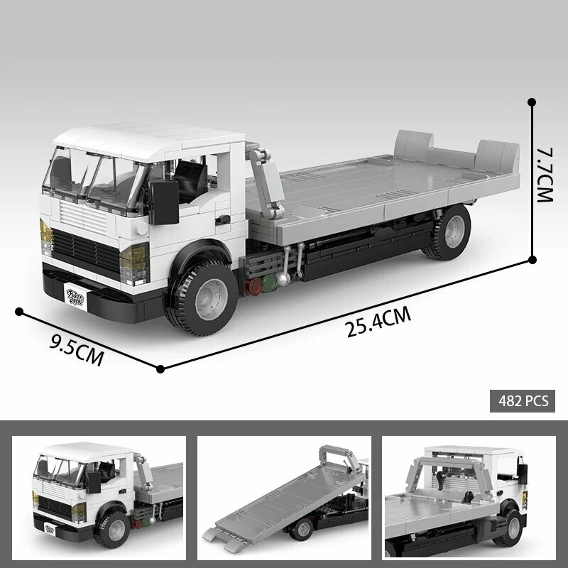 AE86 Эвакуатор, Спасательный Автомобиль, Спортивный Автомобиль, MOC, Строительный Блок, Модель, Орнамент, Оригинальность