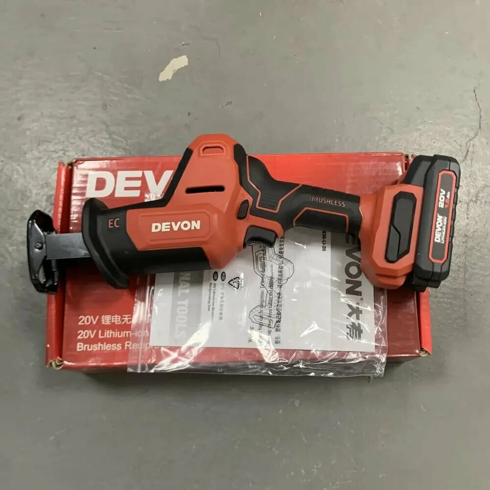 Аккумуляторная пила DEVON 5830 литиевая бесщеточная (без батареи, многофункциональная, возвратн