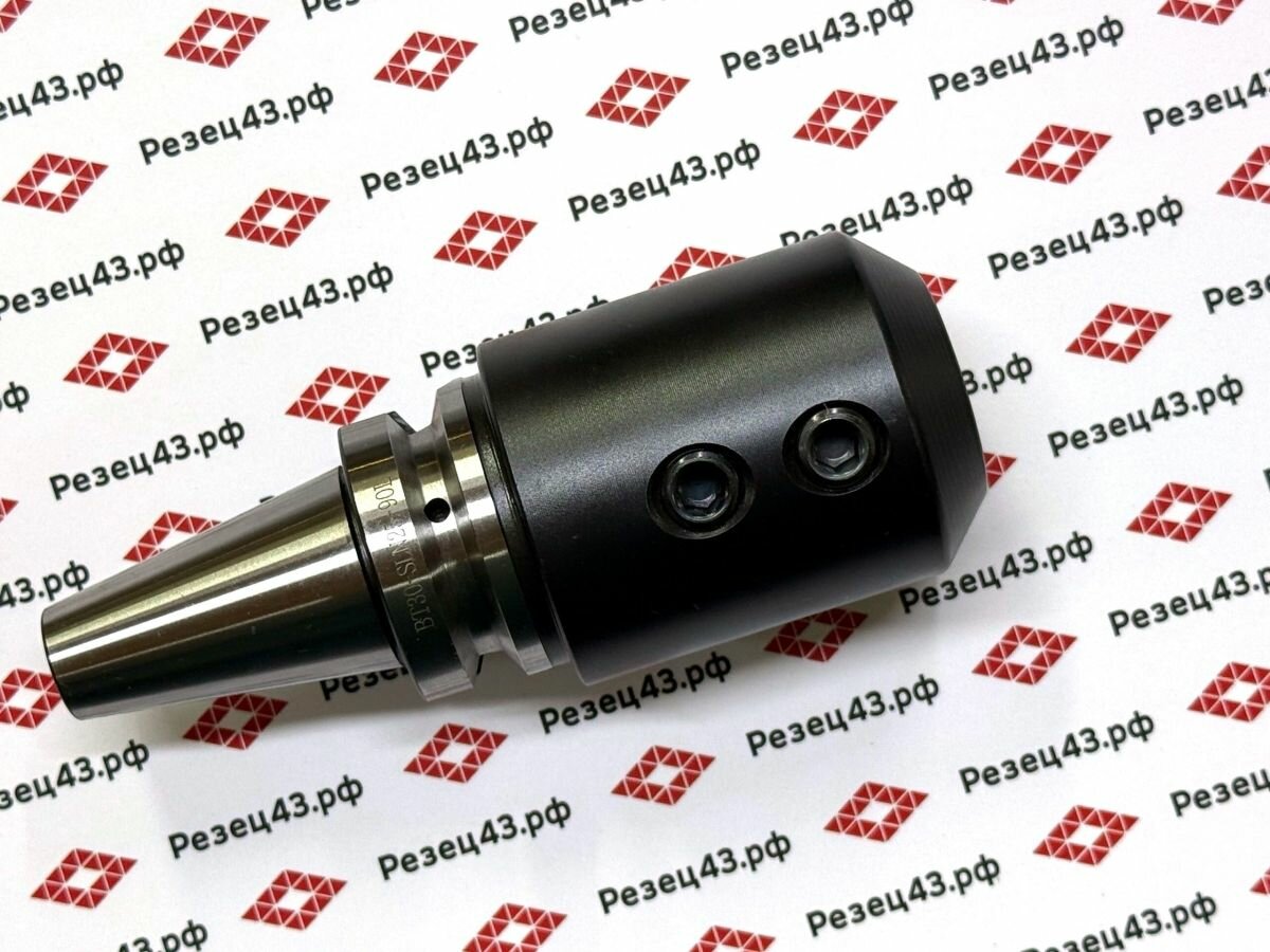 Оправка с конусом BT30 (ISO 30, 7:24) для инструмента с боковым зажимом Weldon 25, вылет 90 мм (BT30-SLN25-90 (П2)