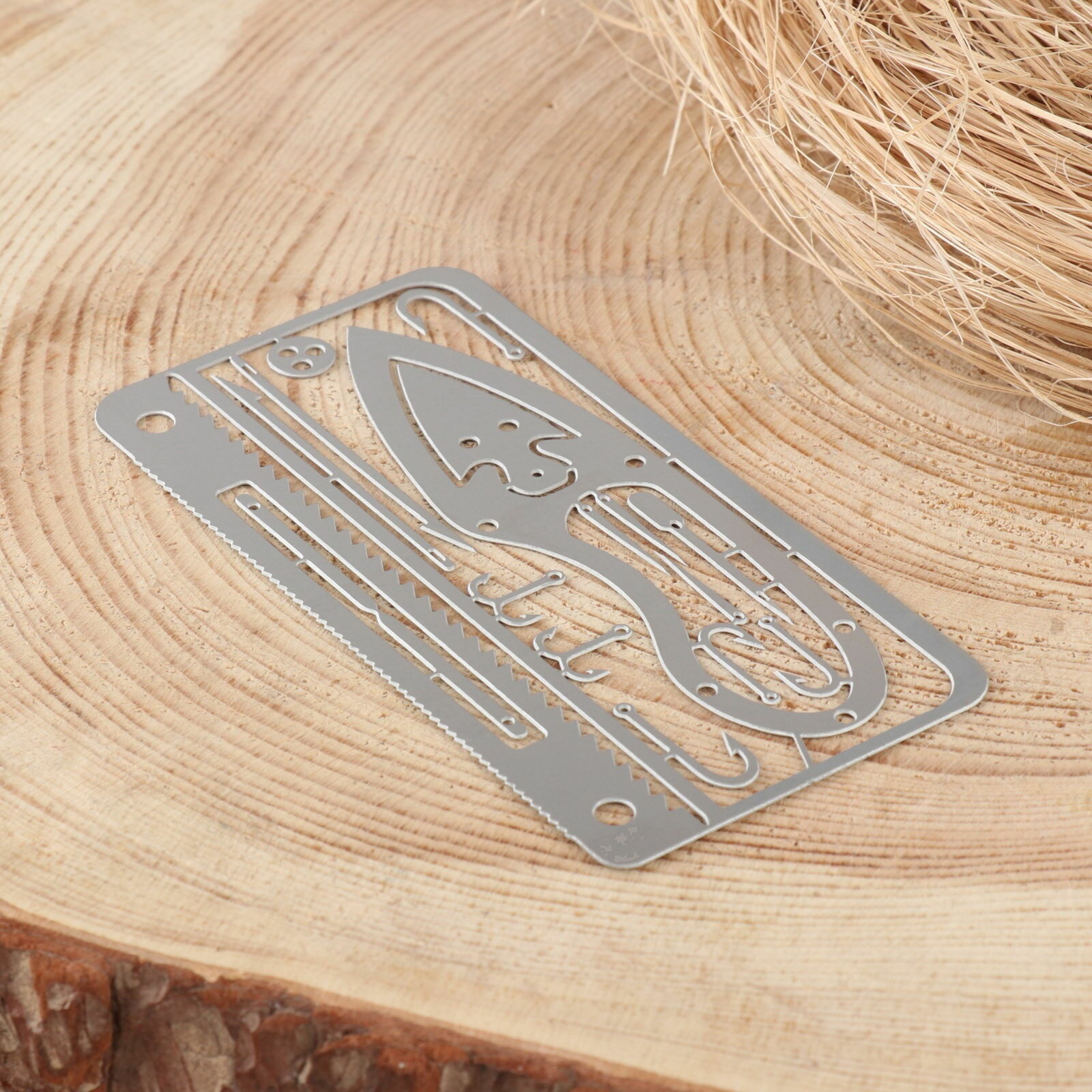 Карта для выживания 17 в 1, многофункциональная, рыболовная, нержавеющая сталь