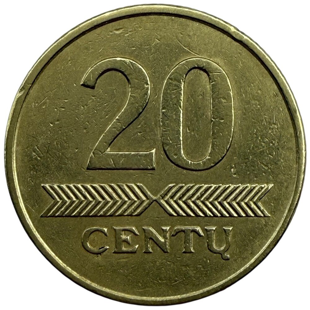 Литва 20 центов 1998 г.