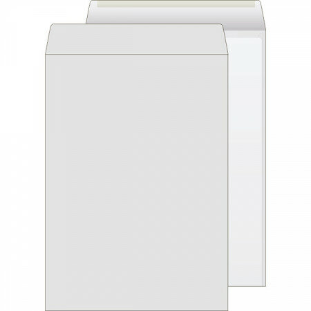 Конверты С4 (229х324 мм), чистый, без окна, без запечатки, клей, 90 г/м2, боковой вход, 10 штук.