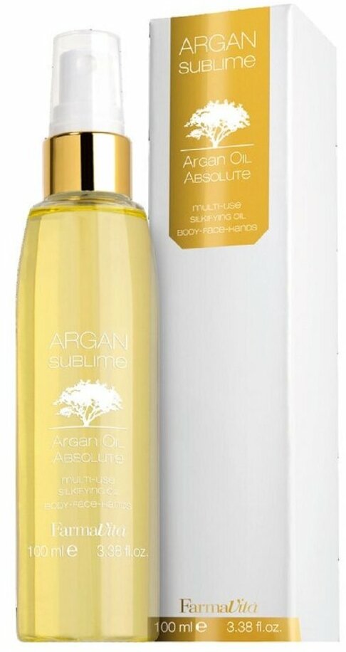 Эликсир FarmaVita ARGAN SUBLIME с аргановым маслом для волос, 100 мл, бутылка
