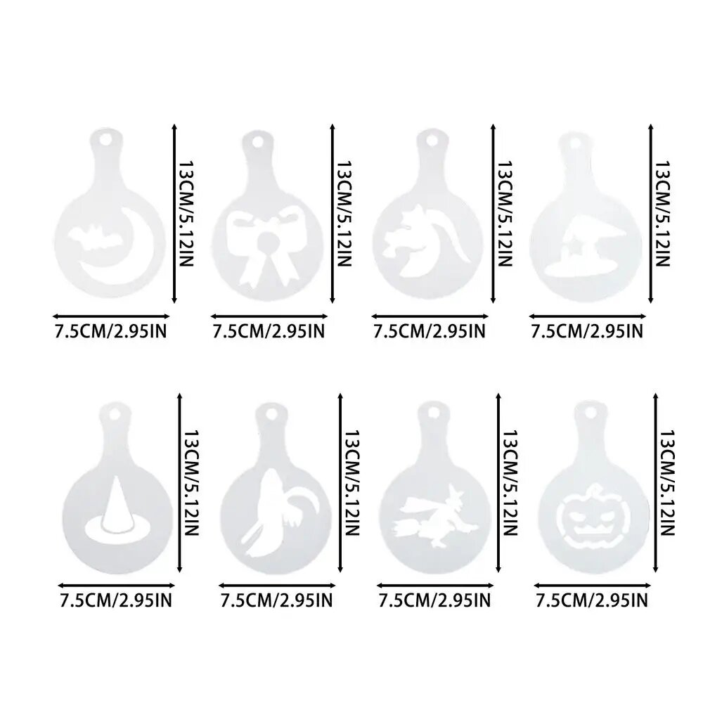 Трафареты для латте-арта 8 шт.