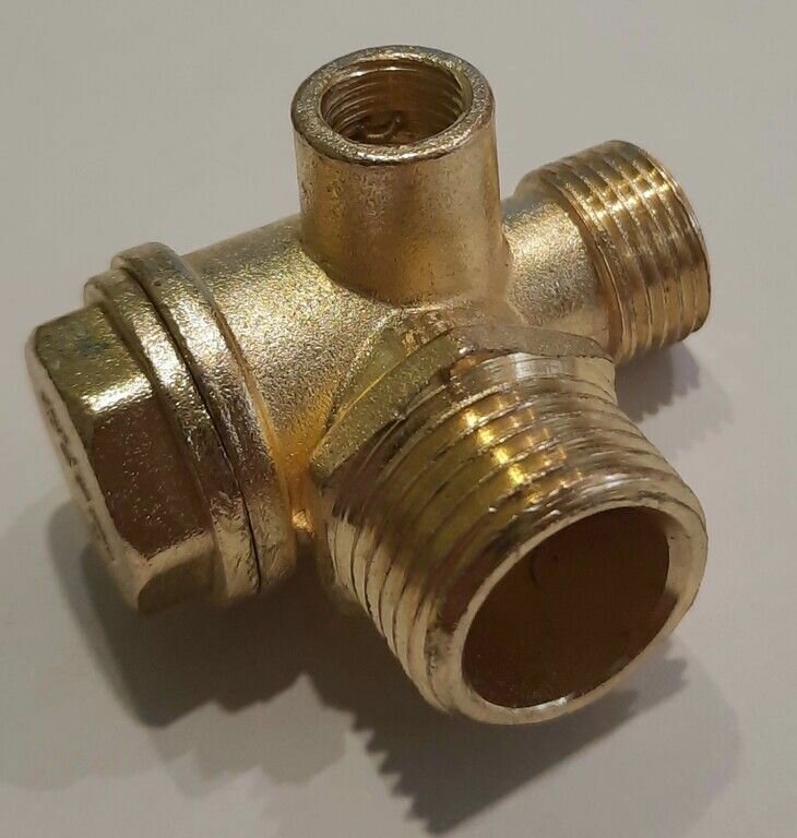 Клапан обратный для компрессора 04 - 1/2 нр х 3/8 нр х 1/4"вр