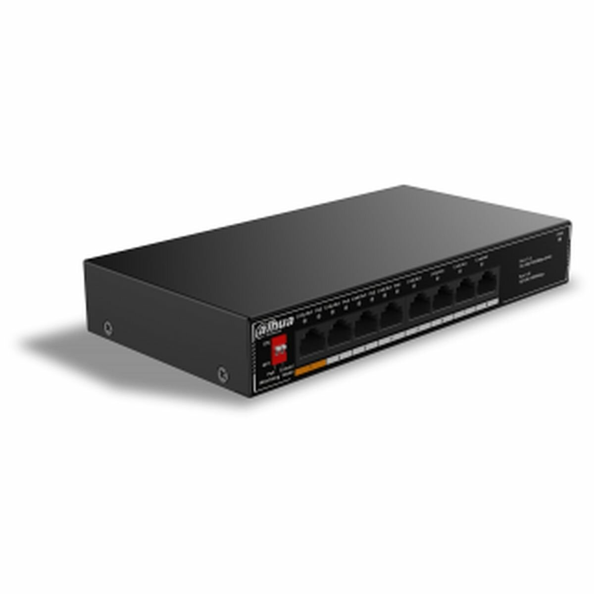 Коммутатор Dahua DH-SG1008LP 8-port Gigabit RJ45 4-port PoE Switch, 60W, Metal case