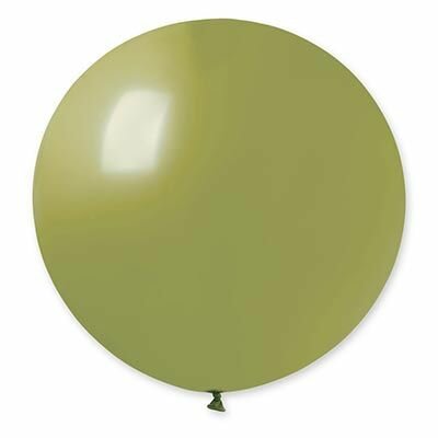 Воздушный шар GEMAR круглый, без рисунка, 40", 100 см, оливковый