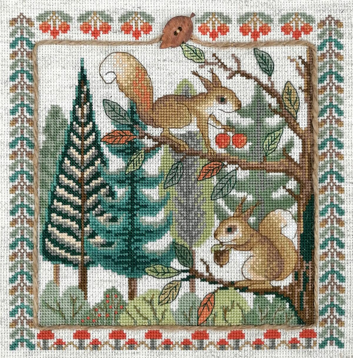 Набор для вышивания " Белки" 20х20см, 03.017.12