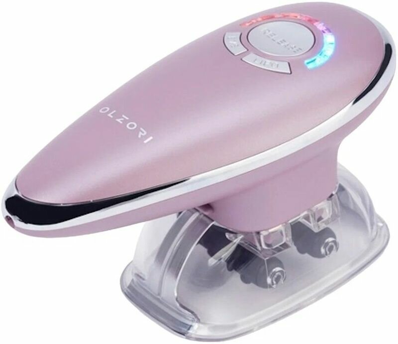 Массажер для тела "OLZORI Riffo", вакуумный, пластик, цвет розовый