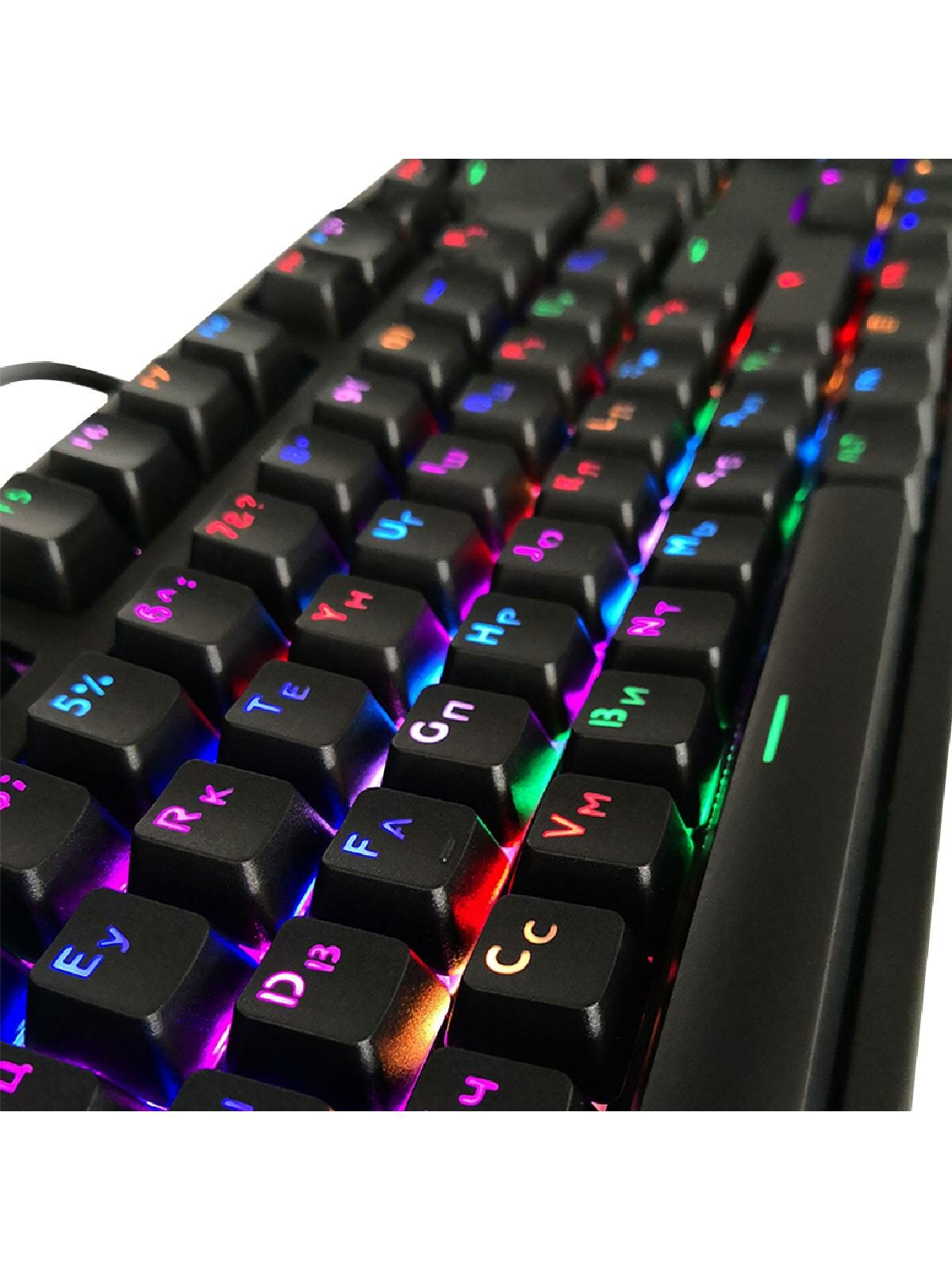 104 Keycaps ABS Russian Translucent Backlight Keycaps For Cherry MX Switch Mechanical Keyboard
