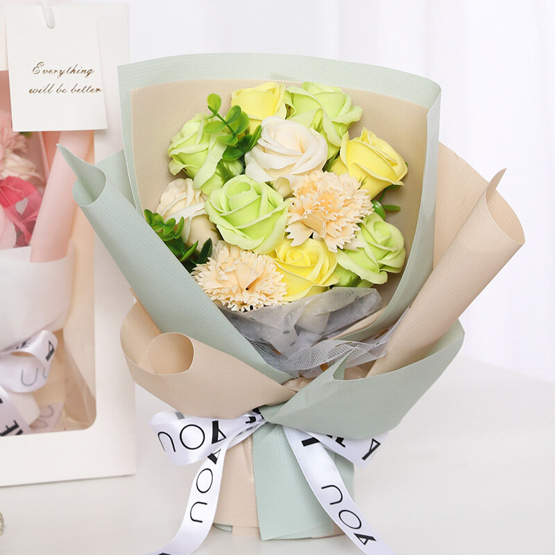 Букет Unique "Японский и корейский", роза, 11 шт, подарочный пакет, в подарочной коробке