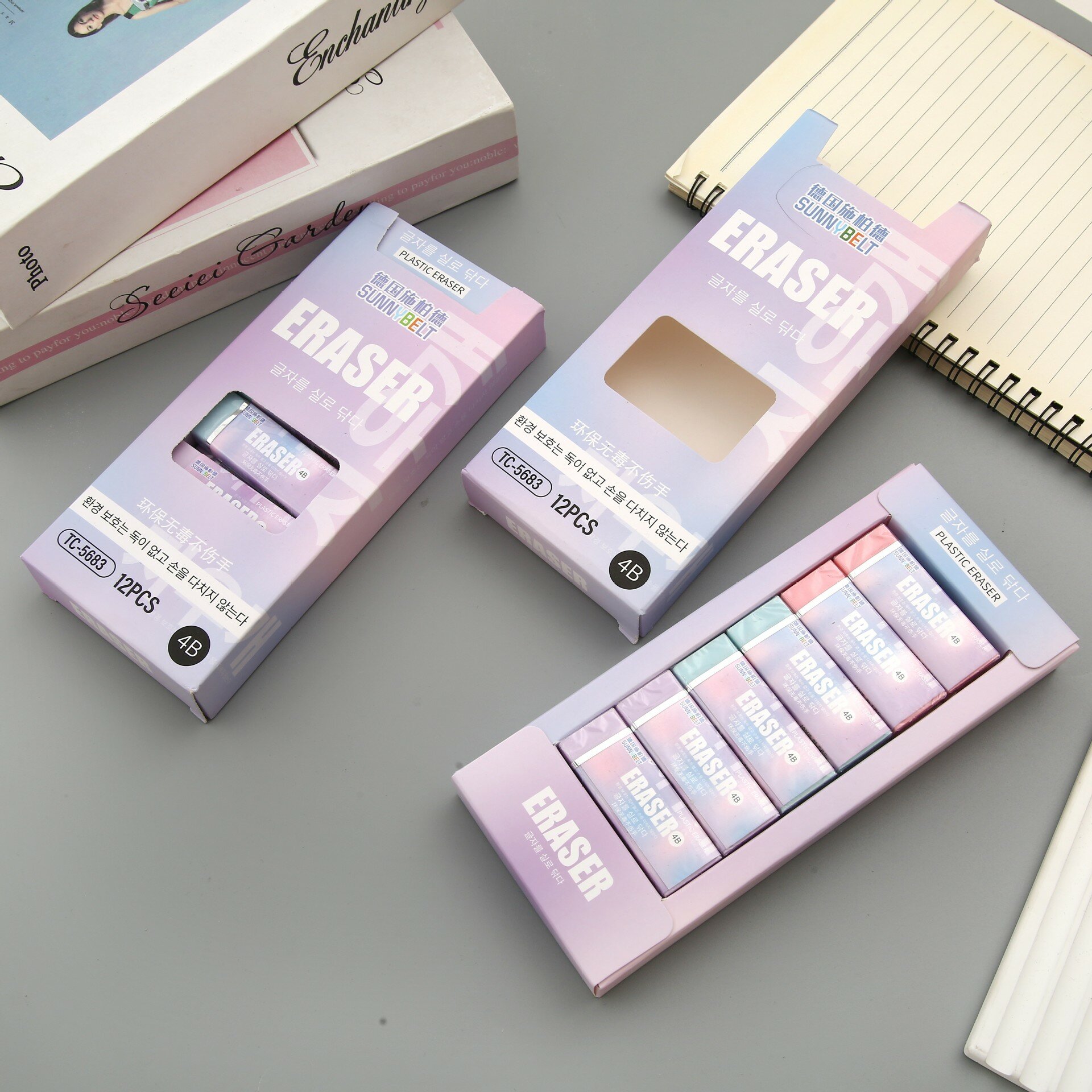 Лопата Morandi Color Pull-Out Eraser, для детского сада, 12 шт