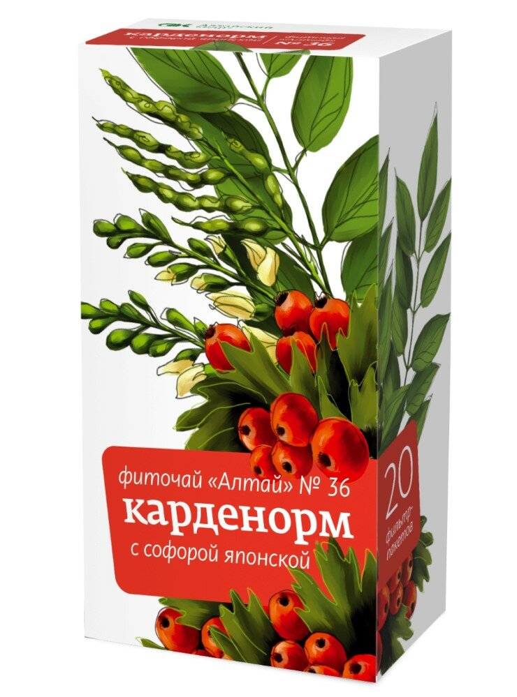 Фиточай алтай № 36 карденорм с софорой японской 2 гр 20 шт. ф/п