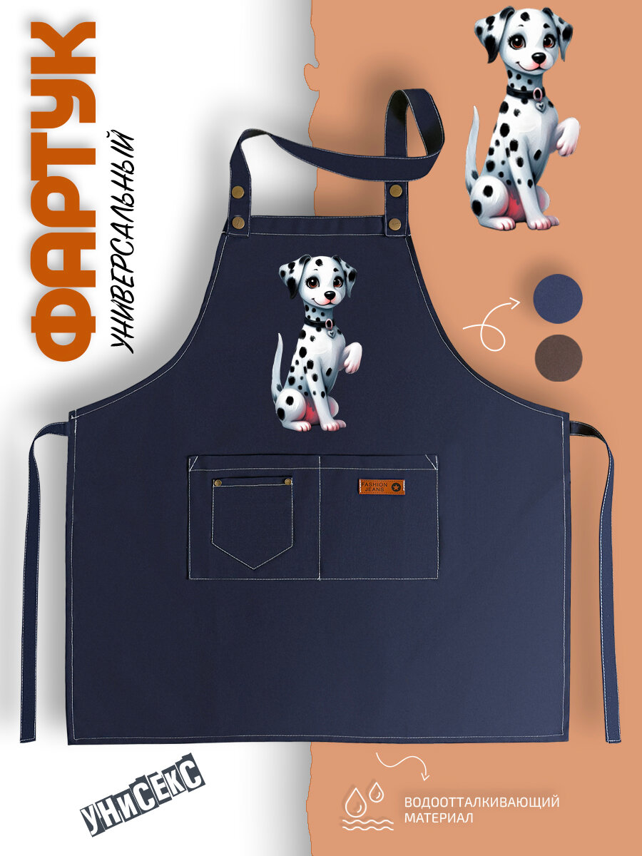 Фартук кухонный 101 далматинец Dalmatians универсальный с принтом поварской