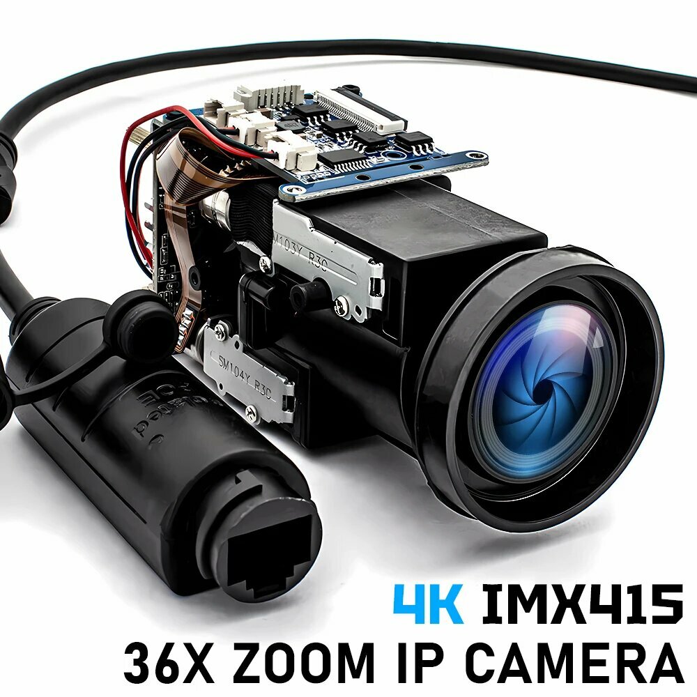 Модуль камеры с 36-кратным моторизованным зумом, 4K POE, плата IP-камеры с автофокусом, датчик IMX335/IMX415, датчик RTMP RTSP Onvif, электрический объектив с переменным фокусным расстоянием