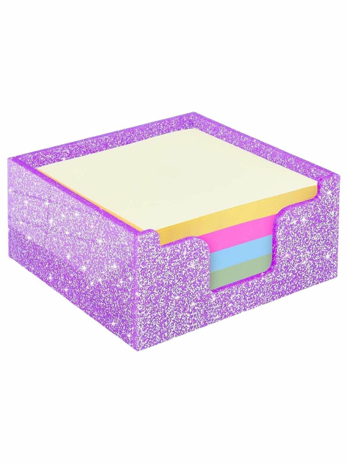 Кофр для хранения вещей, Прозрачный акриловый блестящий цветной большой ящик для заметок, мраморный ящик для хранения офисного рабочего стола-фиолетовый