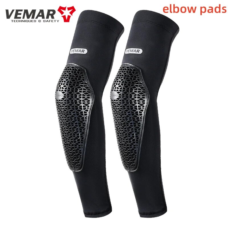 LYSCHY летние налокотники для езды на мотоцикле, мягкие налокотники для езды на мотоцикле, велосипеде, BMX DH ATV, защитное снаряжение для езды на мотоцикле, VEMAR наколенник, Колено, велосипед, колено, горный локоть, L, Черный