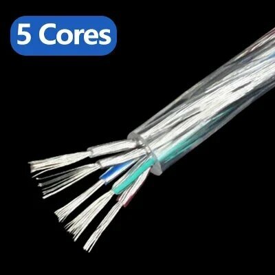 Прозрачный провод питания 2-5 жил 28-16 AWG 26AWG, 5 Cores, 10 meters