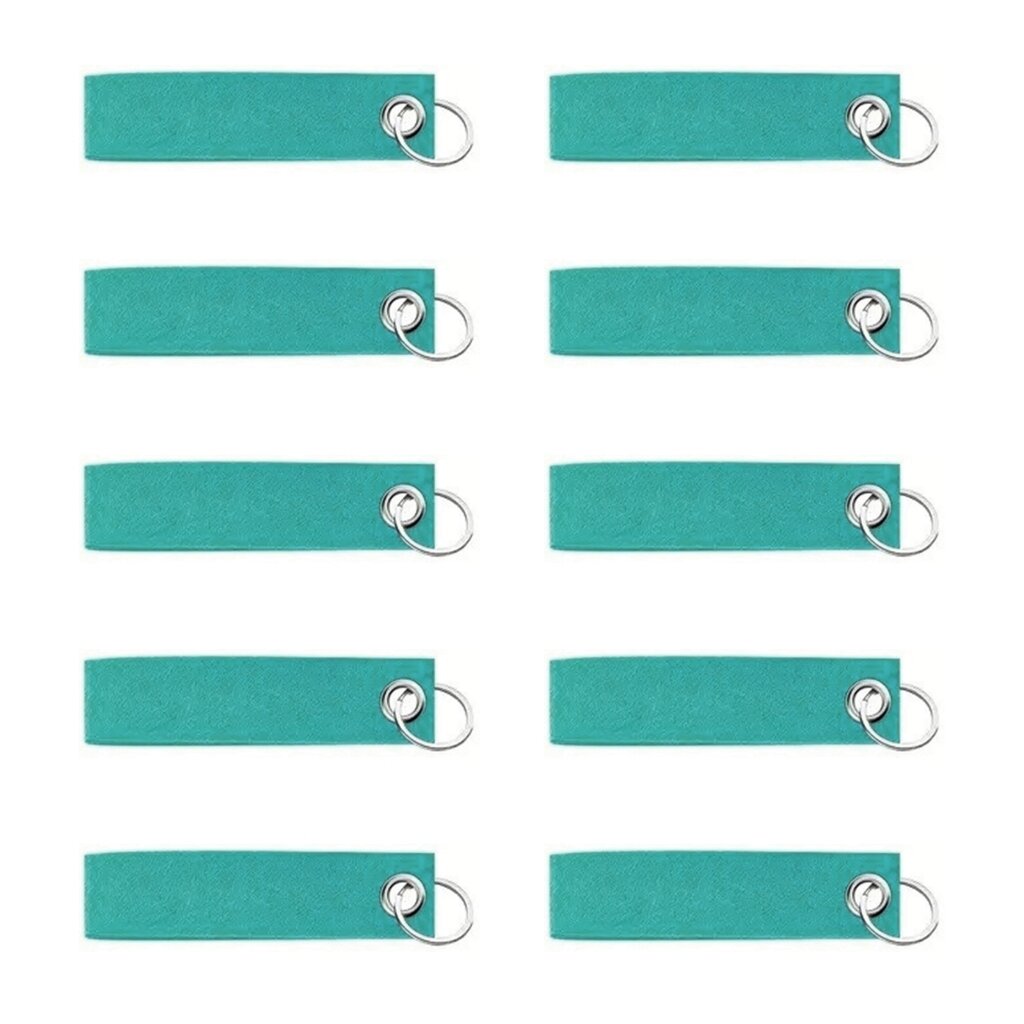 10 шт. Фетровые заготовки для брелков с металлическими кольцами
