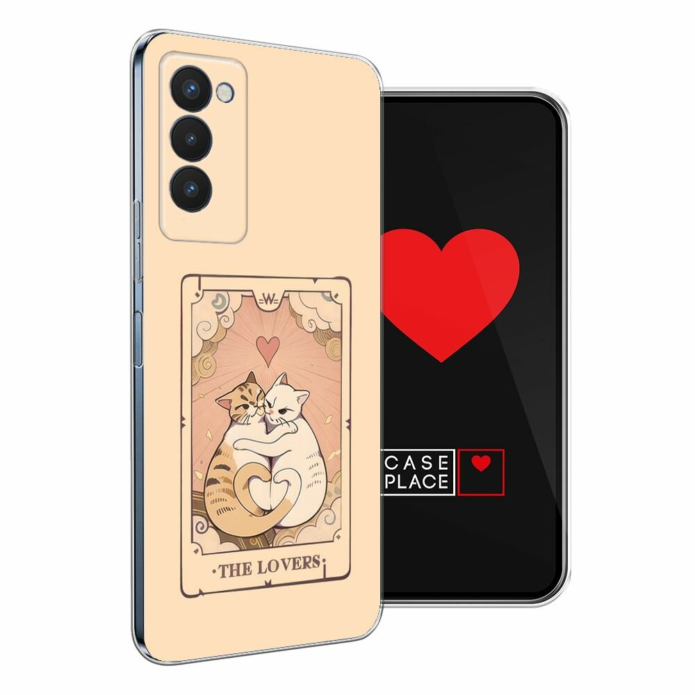 Чехол на Tecno Camon 18P / Техно Камон 18Р с принтом "The lovers cats 1 - 14 февраля" — фото 1