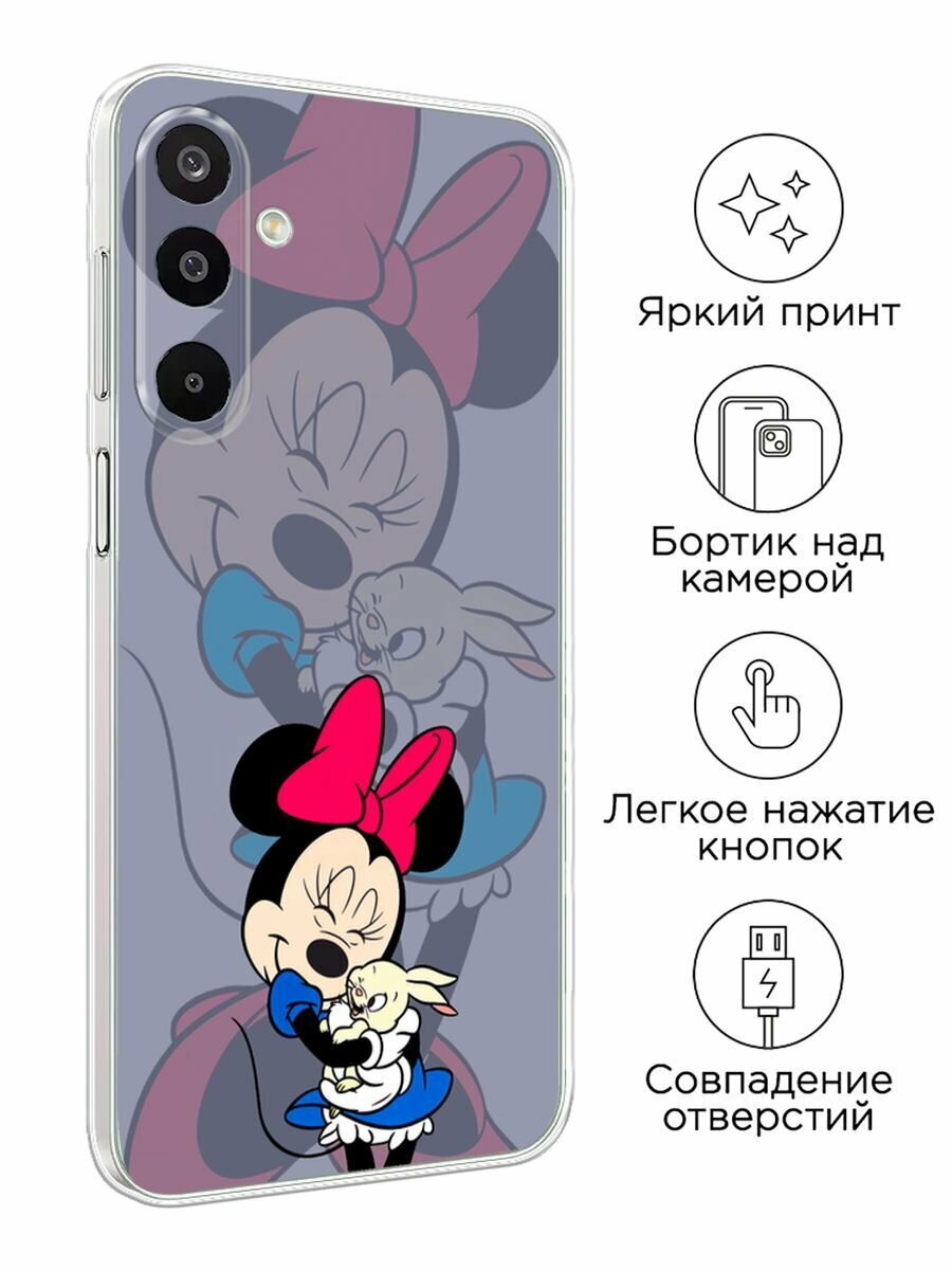 Чехол на Samsung Galaxy M16 / Самсунг Галакси М16 с принтом "Минни с кроликом" — фото 1