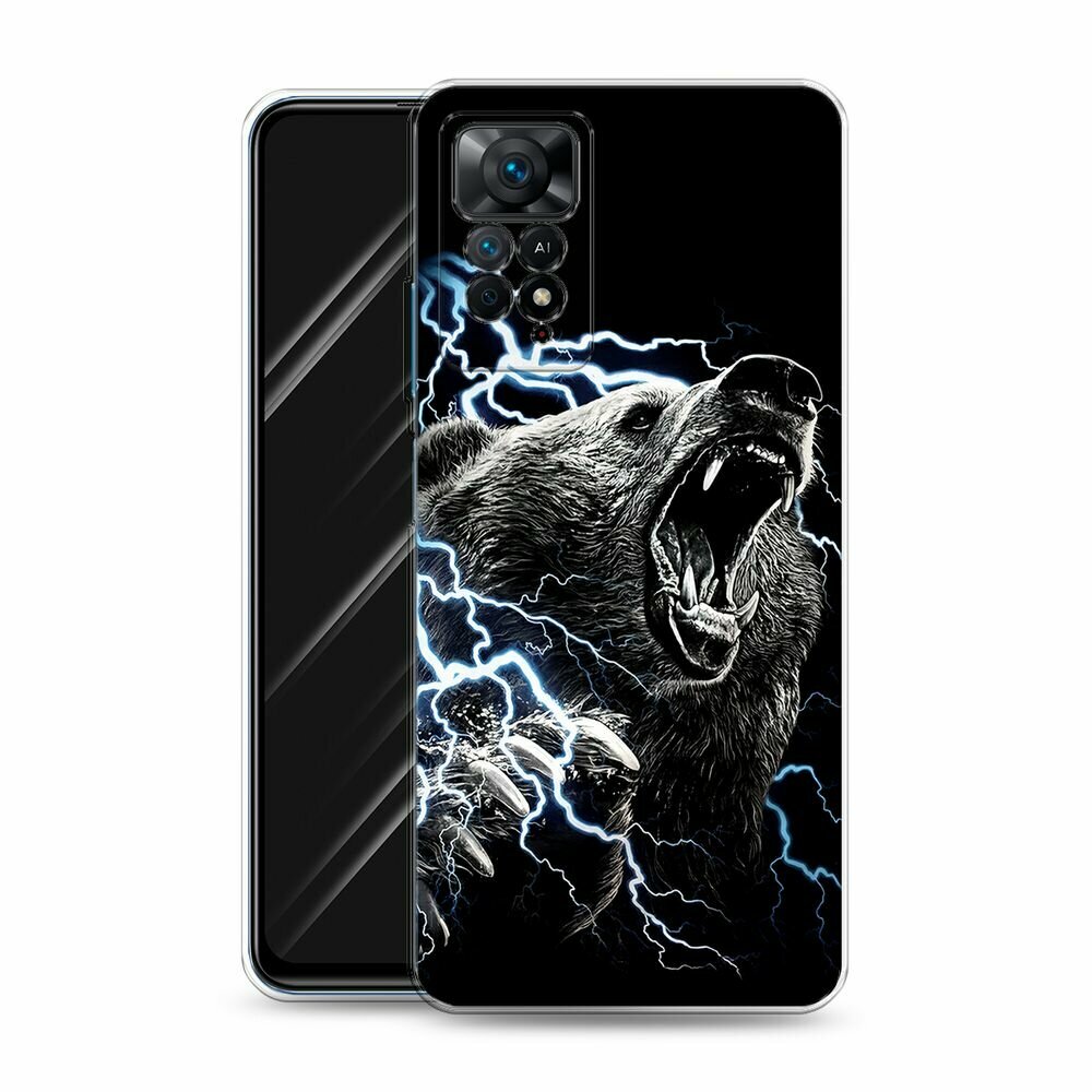 Чехол на Xiaomi Redmi Note 11E Pro / Сяоми Редми Нот 11E Pro Про с принтом "Гроза и медведь" — фото 1