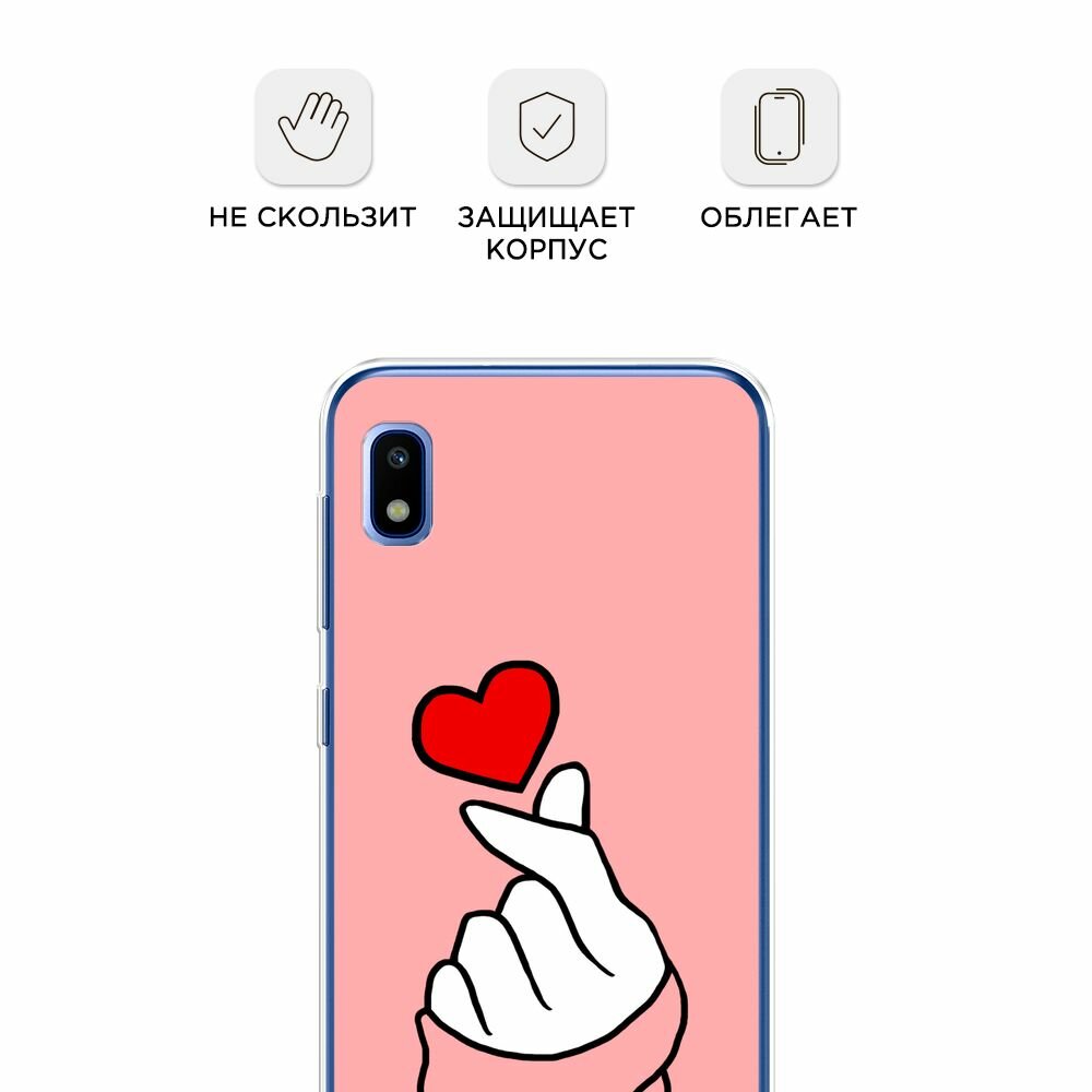 Чехол на Samsung Galaxy A10 / Самсунг Галакси А10 с принтом "Милое сердечко" — фото 1