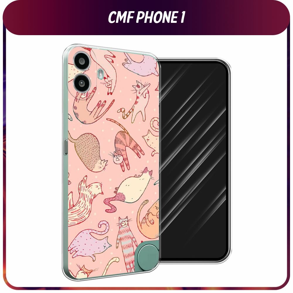 Чехол на CMF Phone 1 / CMF Фон 1 с принтом "Розовое счастье"