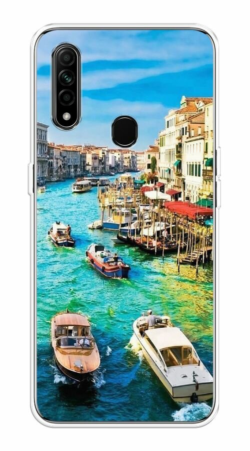 Силиконовый чехол на Oppo A31 / Оппо А31 с принтом "Каналы Венеции"
