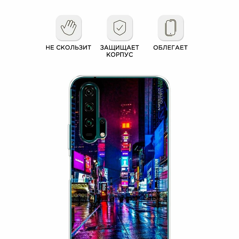 Чехол на Honor 20 Pro / Хонор 20 Про с принтом "Фиолетовая улица" — фото 1