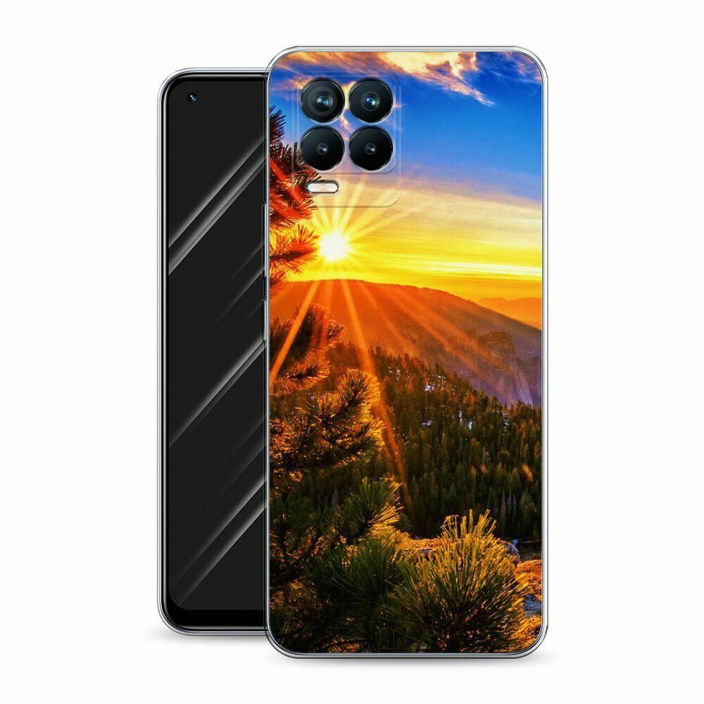 Силиконовый чехол на Realme 8/8 Pro / Реалми 8/8 Про с принтом Восход 4 — фото 1