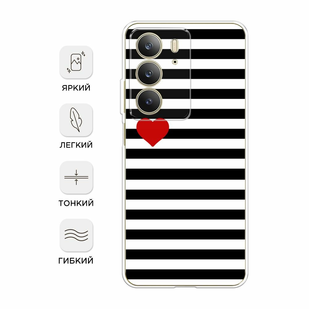 Чехол на Realme C75 4G / Реалми C75 4G с принтом "Красное сердце" — фото 1