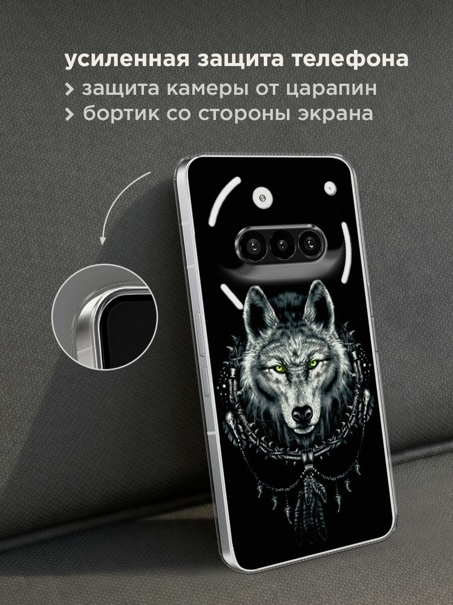 Чехол на Nothing Phone 3a / Нотинг Фон 3а с принтом "Волк оберег" — фото 1