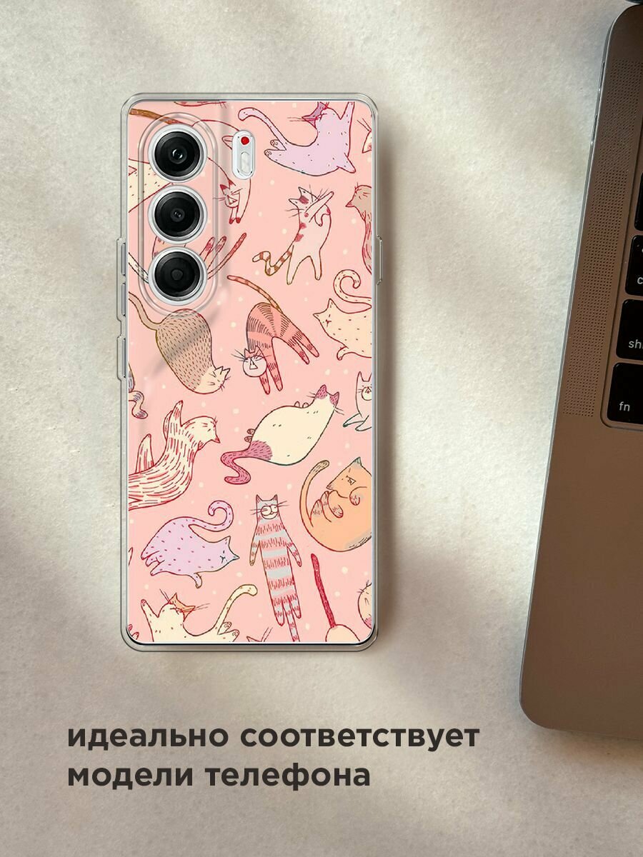 Чехол на Tecno Camon 40 Pro 5G / Текно Камон 40 Про 5G с принтом "Розовое счастье" — фото 1