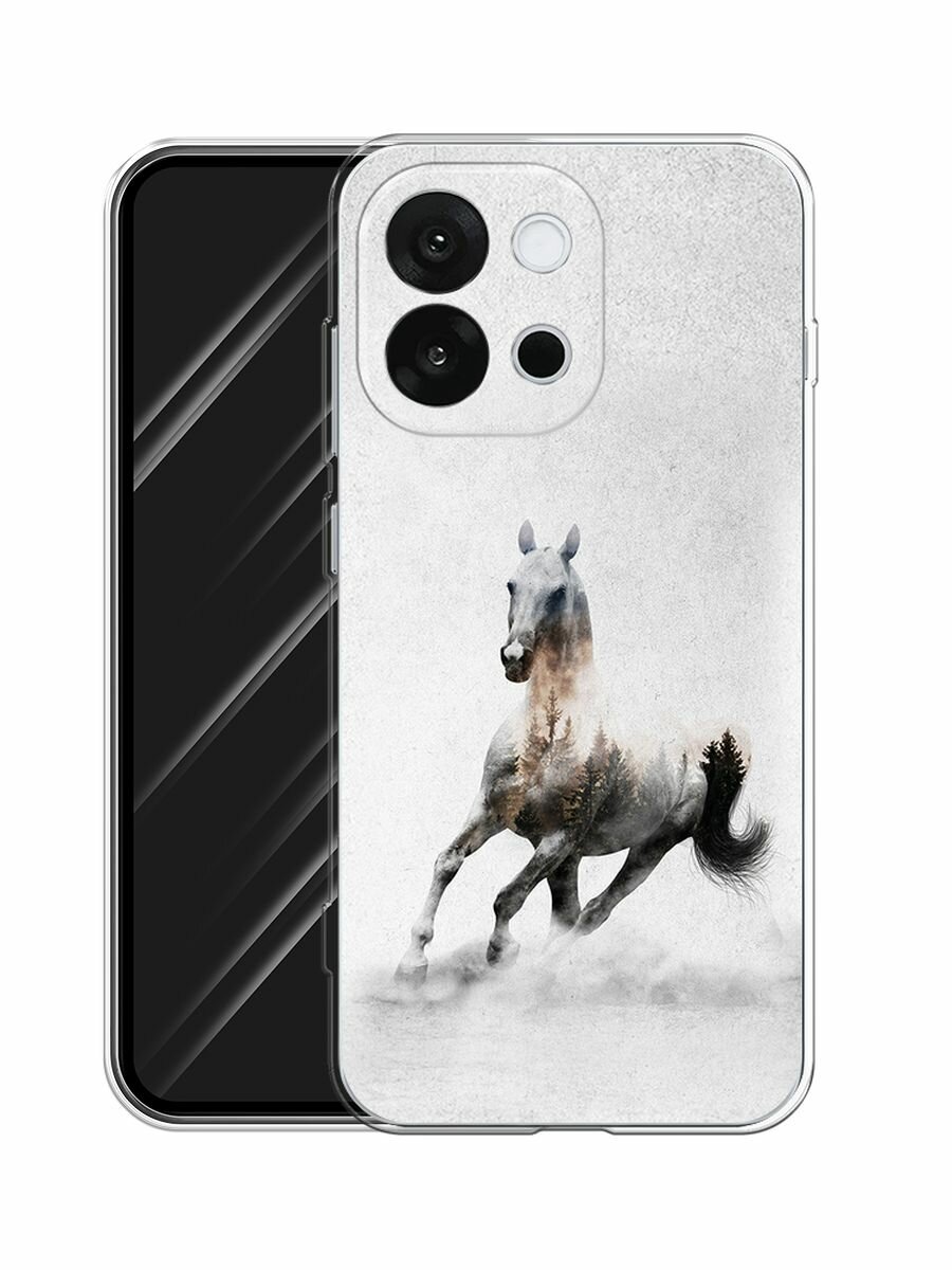 Силиконовый чехол на OnePlus 13T / Ван Плас 13Т с принтом "Лошадь лес" — фото 1