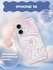 Чехол на Apple iPhone 16 / Айфон 16 с принтом Розовые волны, прозрачный