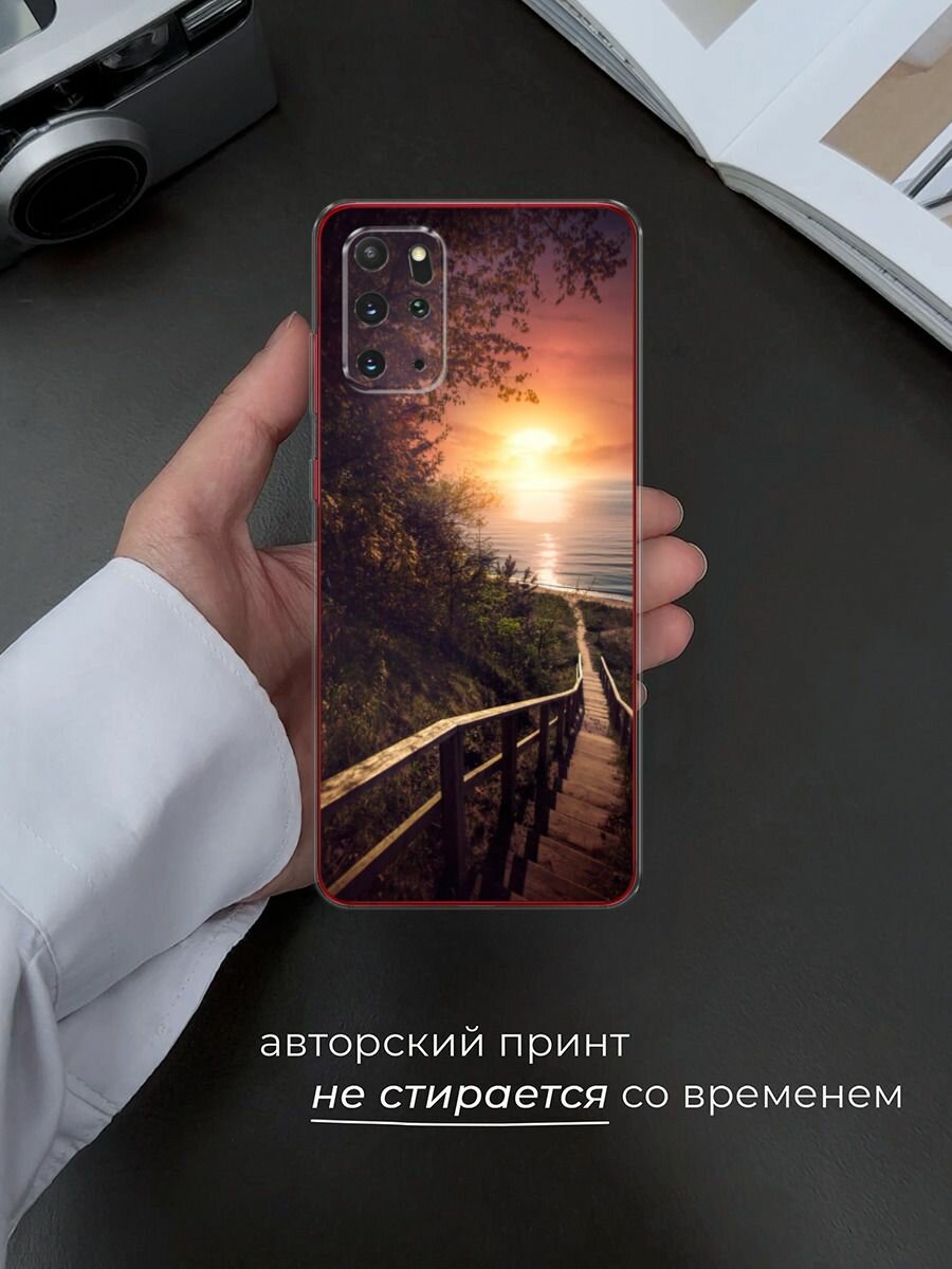 Чехол на Samsung Galaxy S20 + / Самсунг Галакси S20 Плюс с принтом "Мост у воды" — фото 1