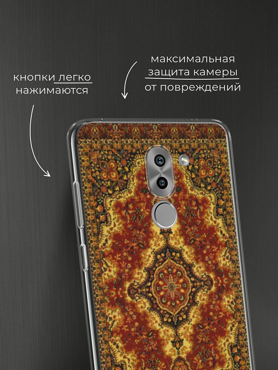 Силиконовый чехол на Honor 6X / Хонор 6Х с принтом "Ковер" — фото 1