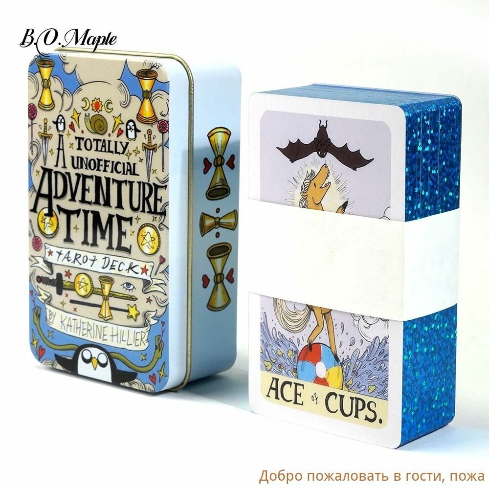 Таро Время Приключений в жестяной коробке Adventure Time Tarot 10.3*6см